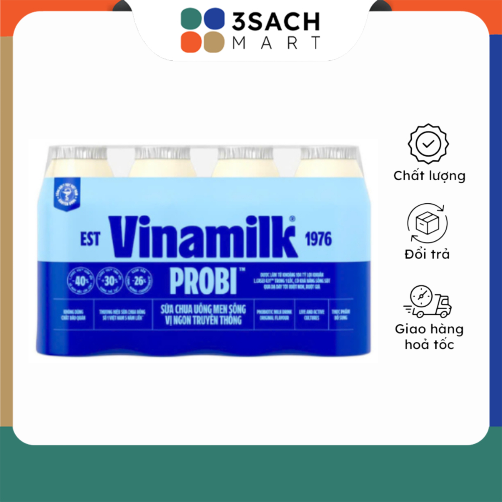 Sữa Chua Uống Probi Có Đường Vinamilk (Lốc 4x130ml) | Shopee Việt Nam