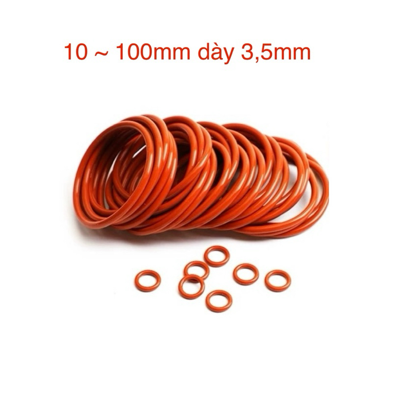 Roang cao su dày 3,5mm , đường kính vòng ngoài từ 10mm đến 100mm ...