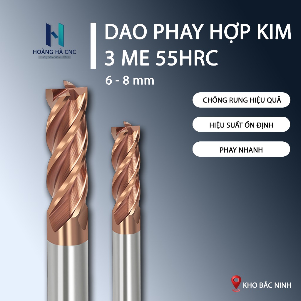 [D6-D8] 4F 55HRC Dao phay ngón hợp kim chuyên thép siêu bền, sắc bén | Shopee Việt Nam