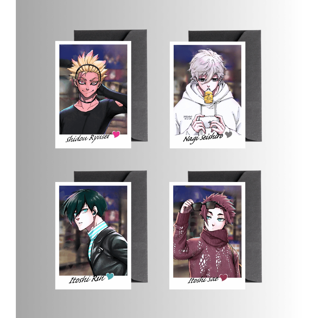 [Blue Lock Shibuya] Polaroid card NHỰA Char Shidou, Sae, Rin, Nagi ...