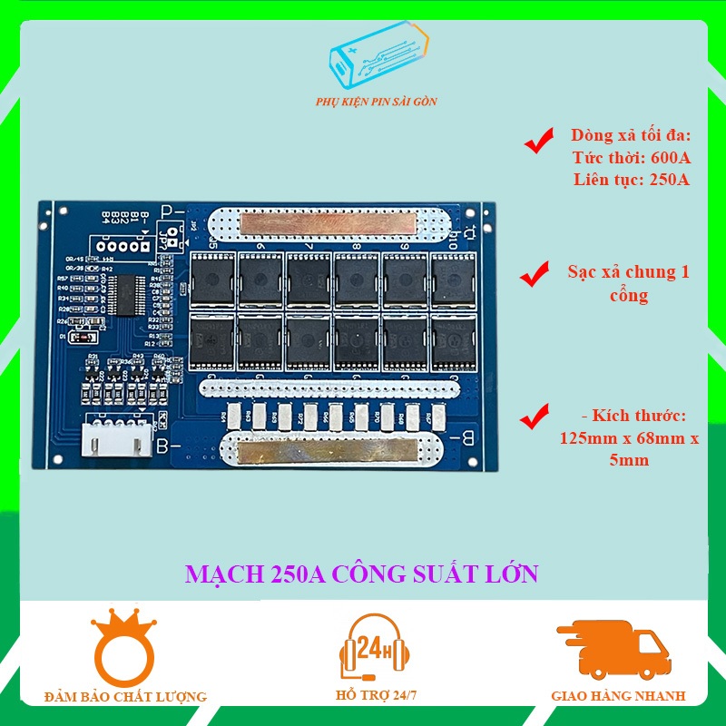 Mạch BMS 300A – Dòng Cao 600A – 12 FET – Dành Cho Pin 4S | Shopee Việt Nam