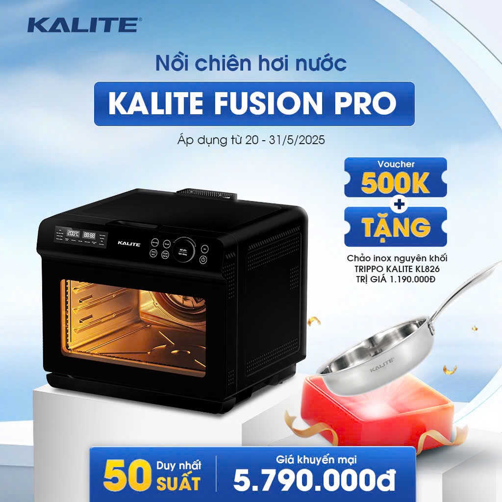 Nồi Chiên Hơi Nước KALITE STEAM FUSION PRO,Dung Tích 20l, Chiên-Hấp ...