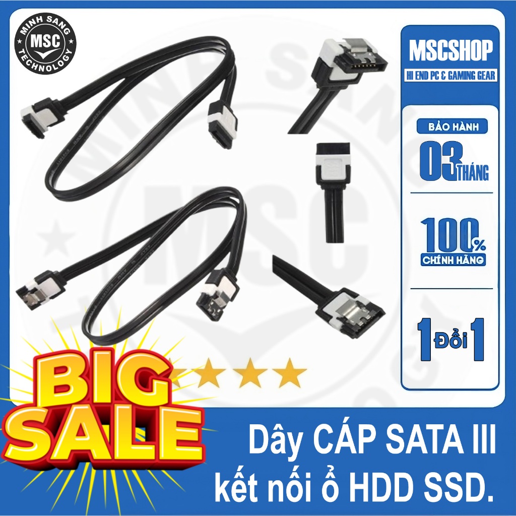 Dây cáp kết nối ổ cứng - Dây SATA III 6GB dùng cho kết nối ổ cứng máy ...