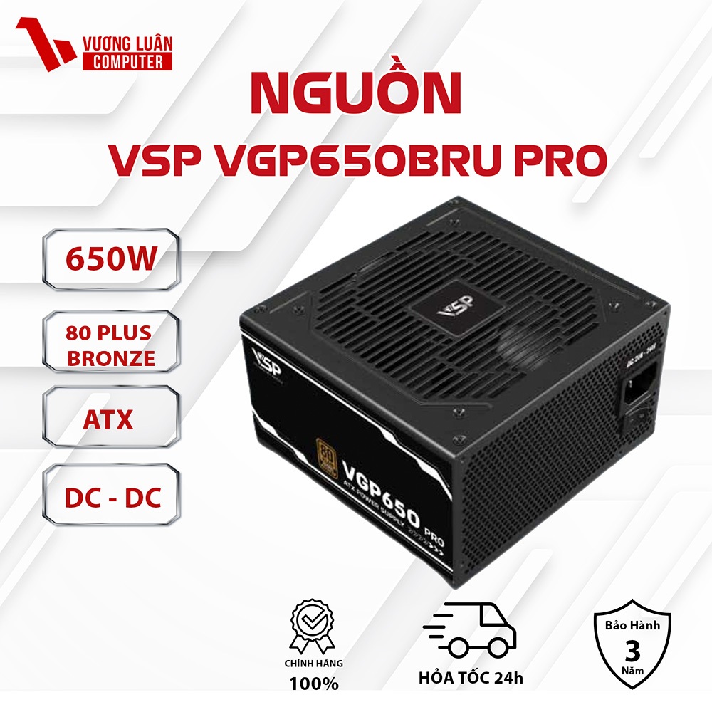 Nguồn máy tính VSP VGP650BRU PRO 650W - 80Plus Bronze Chính Hãng | Shopee Việt Nam