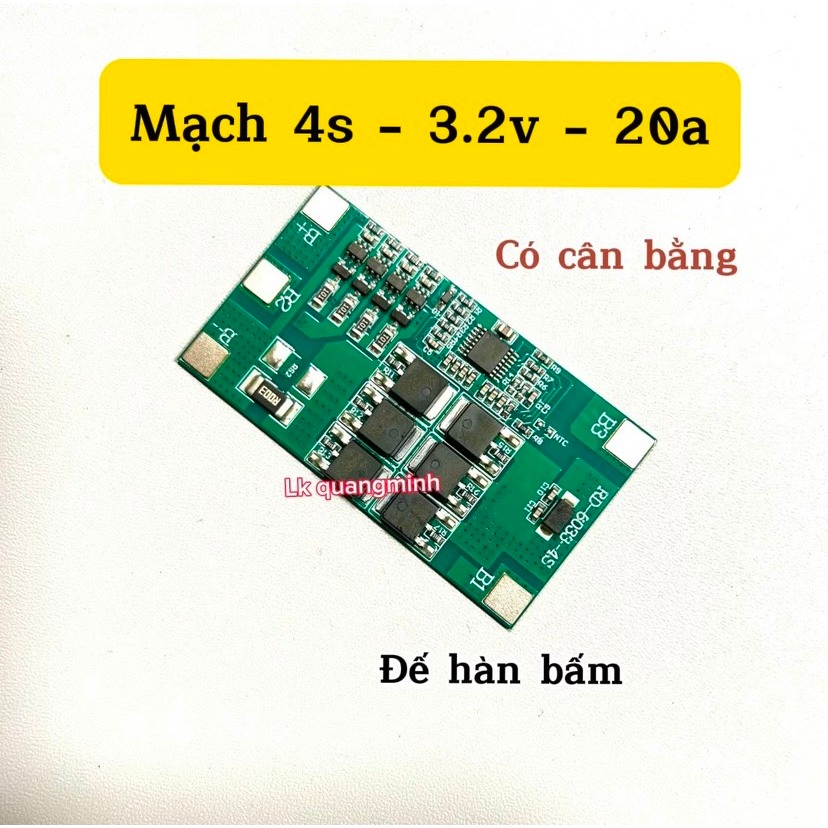 Mạch 4S -12.8v dành cho pin 3.2v, dòng xả 20A | Shopee Việt Nam