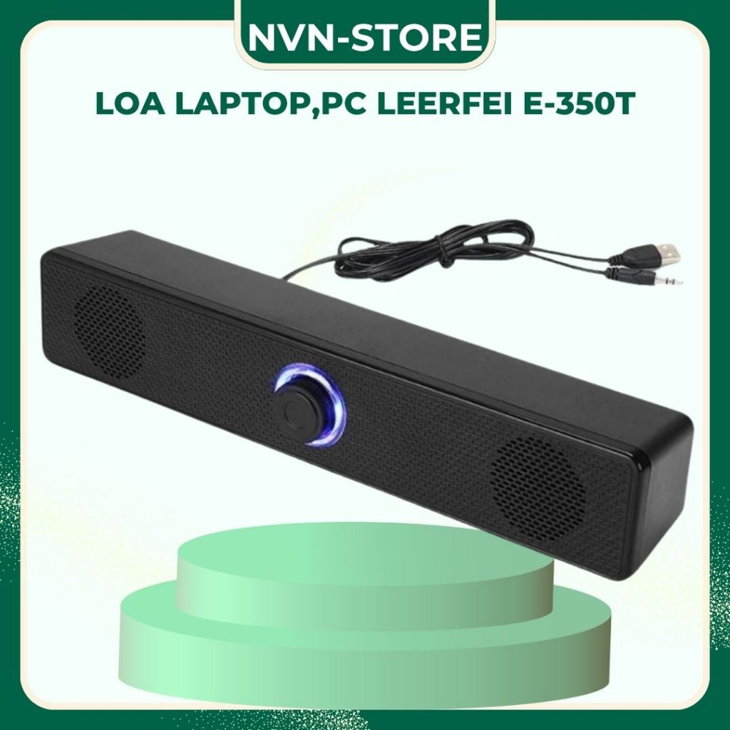Loa laptop, PC 2.0 Leerfei E-350T thiết kế đơn giản âm bass đẹp ...