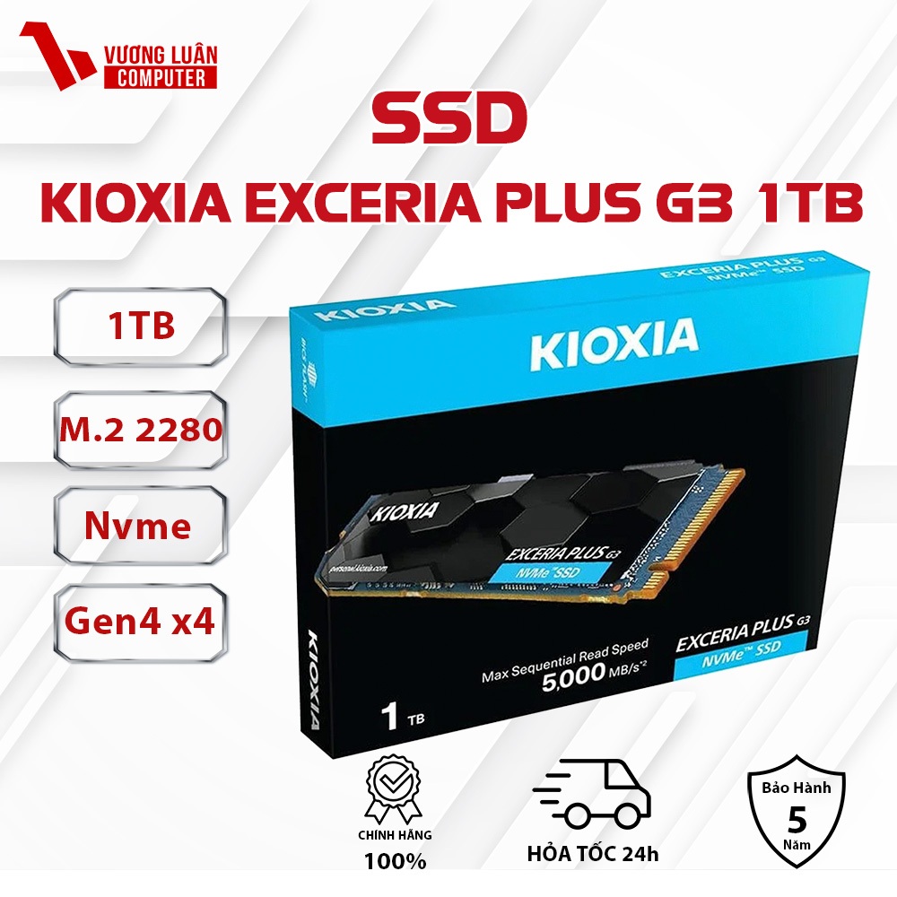Kioxia Exceria Plus G3 1TB SSD M2 NVMe Gen 4 (Đọc/Ghi: 5000/3900MB/s) -Full VAT | Shopee Việt Nam