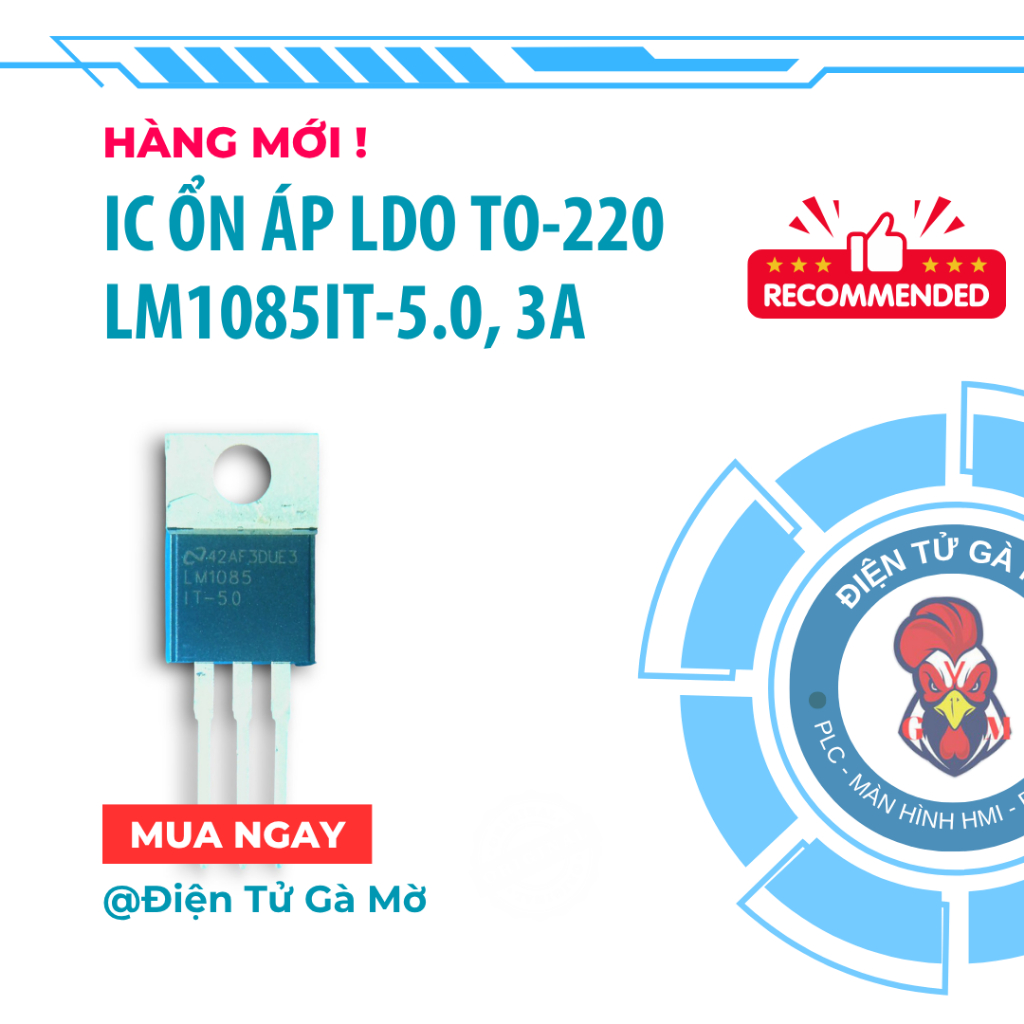 [1 CON] IC Ổn Áp LDO, LM1085IT-5.0, 3A TO-220 Mới Nhập Khẩu | Shopee Việt Nam