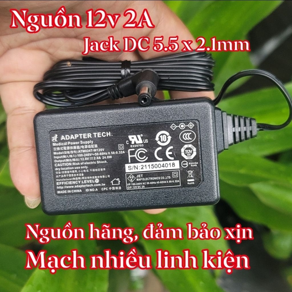 nguồn 12v 2A, nguồn camera 12v 2A. adapter 12v 2A, linh kiện nhiều ...