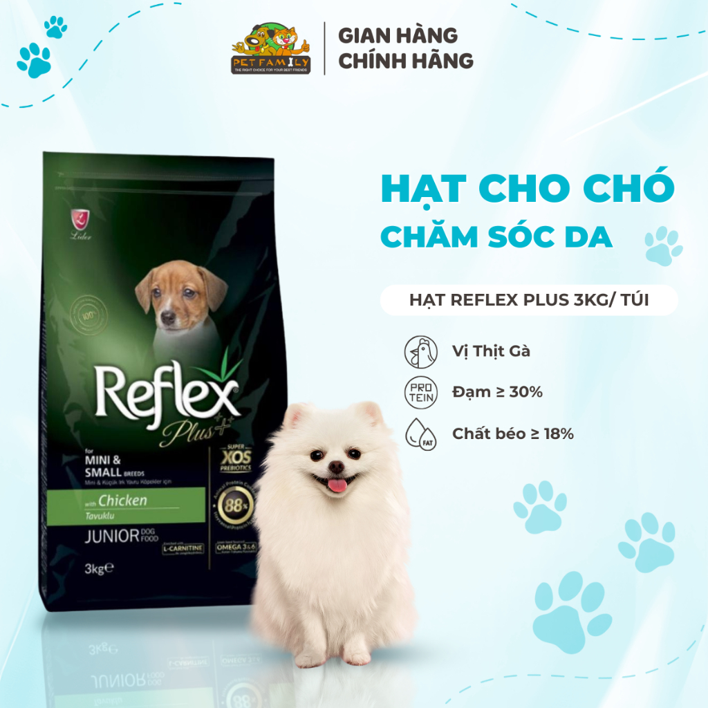 Hạt Cho Chó Reflex Plus 3Kg Thức Ăn Dành Cho Chó Mini Và Chó Con, Hương ...