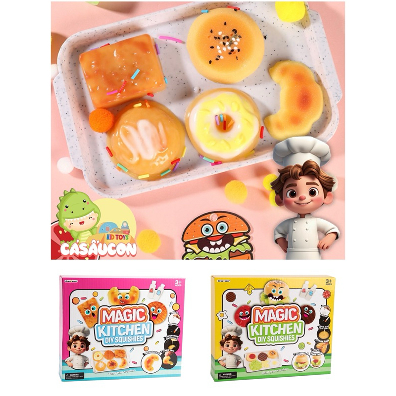 DIY SQUISHIES MAGIC KITCHEN - Bộ kít làm Squishy với bếp ma thuật , an ...
