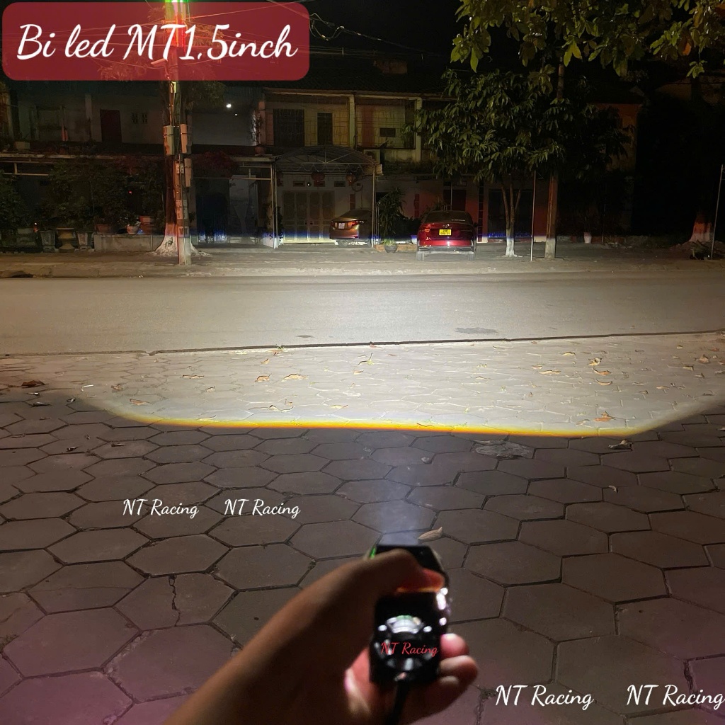 Đèn led Bi cầu mini Mt1,5 kính tím 60W cắt sáng chống chói lắp đèn pha Ô tô xe máy ( Bh 12 tháng ...