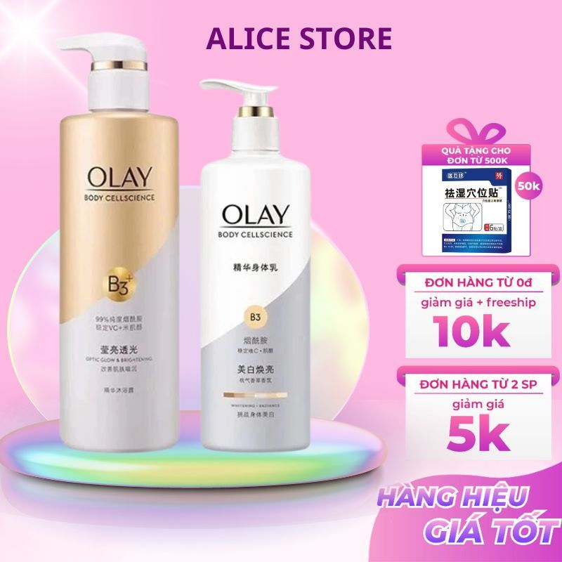 Combo OLAY Dưỡng Thể [260ml] và Sữa Tắm[500ml] B3 vitamin C/E trắng da ...