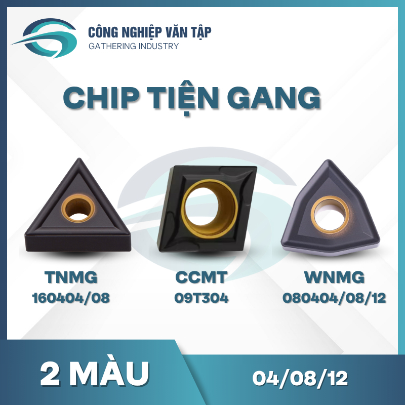 Chip tiện gang T16 TNMG, C09 CCMT, W08 WNMG chíp tiện gang độ cứng cao ...