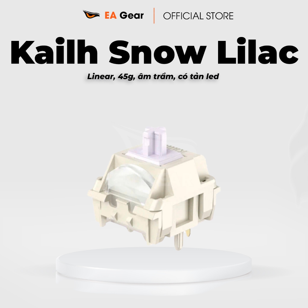 Switch Kailh Snow Lilac Âm Trầm Linear 45G Cho Bàn Phím Cơ - EA Gear | Shopee Việt Nam