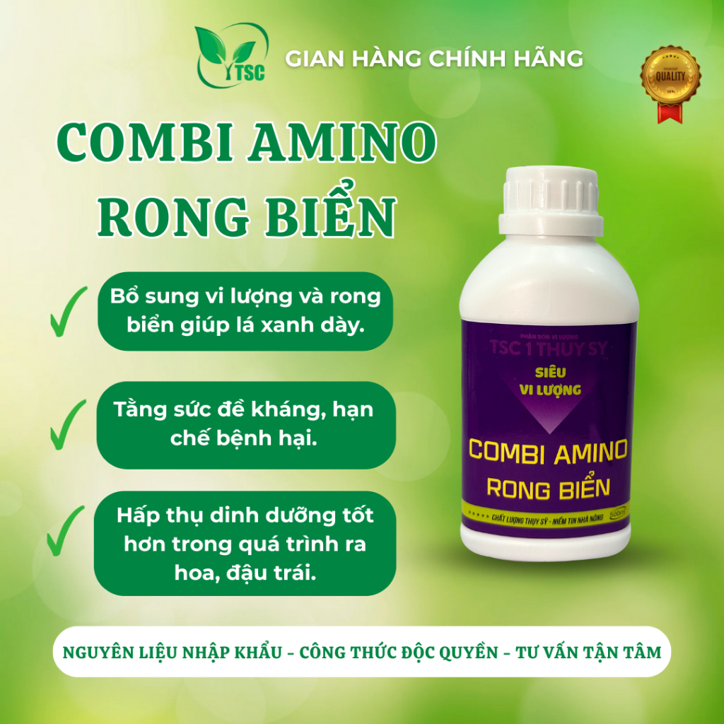 COMBI AMINO Rong Biển Bổ Sung Vi Lượng, Lá To Xanh Dày, Trái Lớn Nhanh ...
