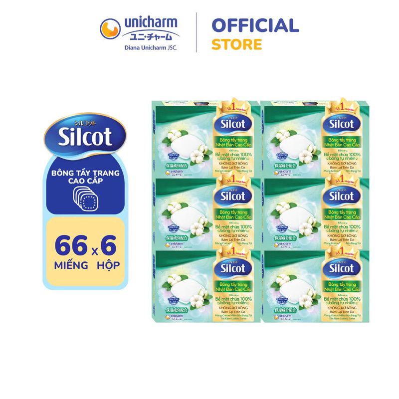 Combo 6 Hộp Bông Tẩy Trang Silcot Premium 66 Miếng/Hộp | Shopee Việt Nam