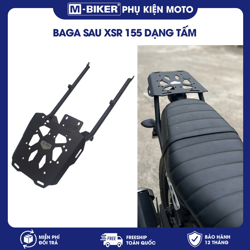Baga XSR 155 chính hãng Mbiker, baga tấm gắn thùng dành cho Yamaha XSR ...
