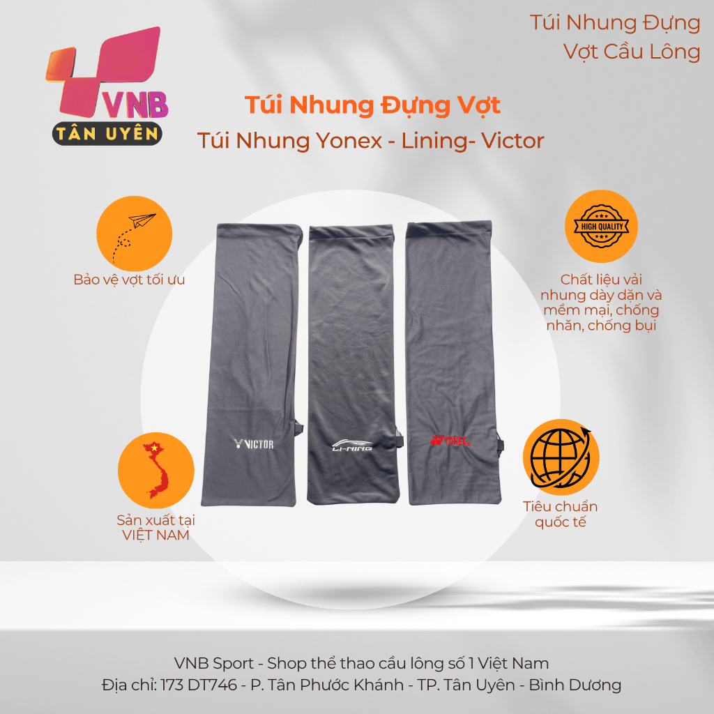 Túi Nhung Đựng Vợt Cầu Lông ( Yonex, Victor, Lining ) | Shopee Việt Nam
