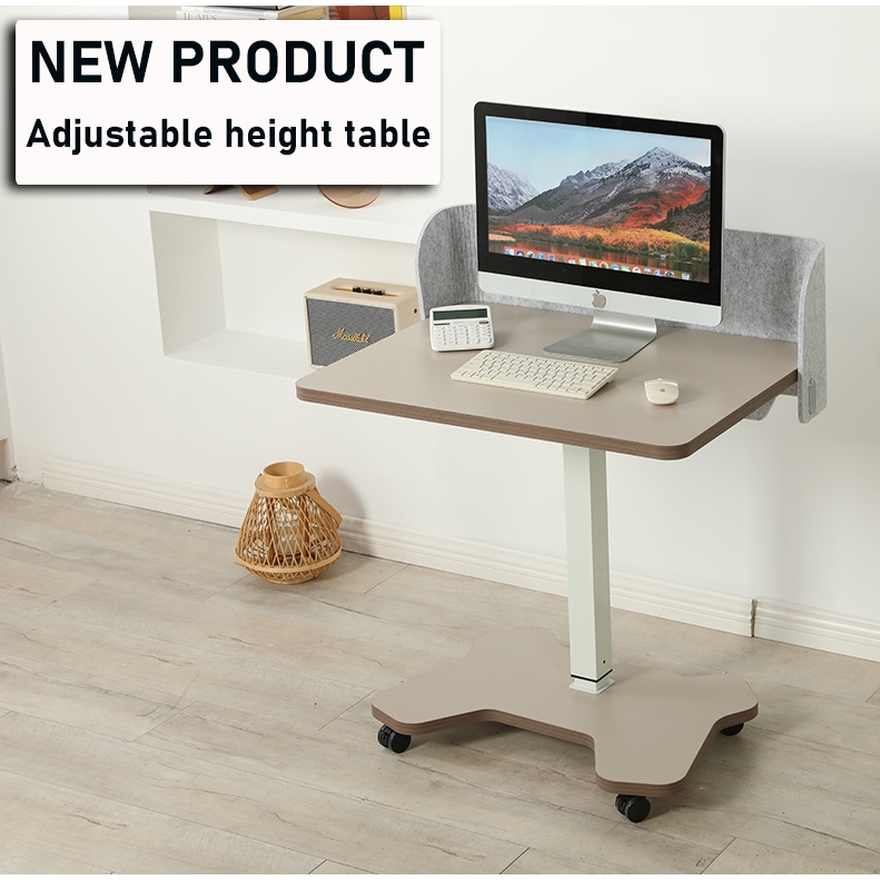 Pneumatic adjustable height table 80*60*2.5CM Manually controlled ...