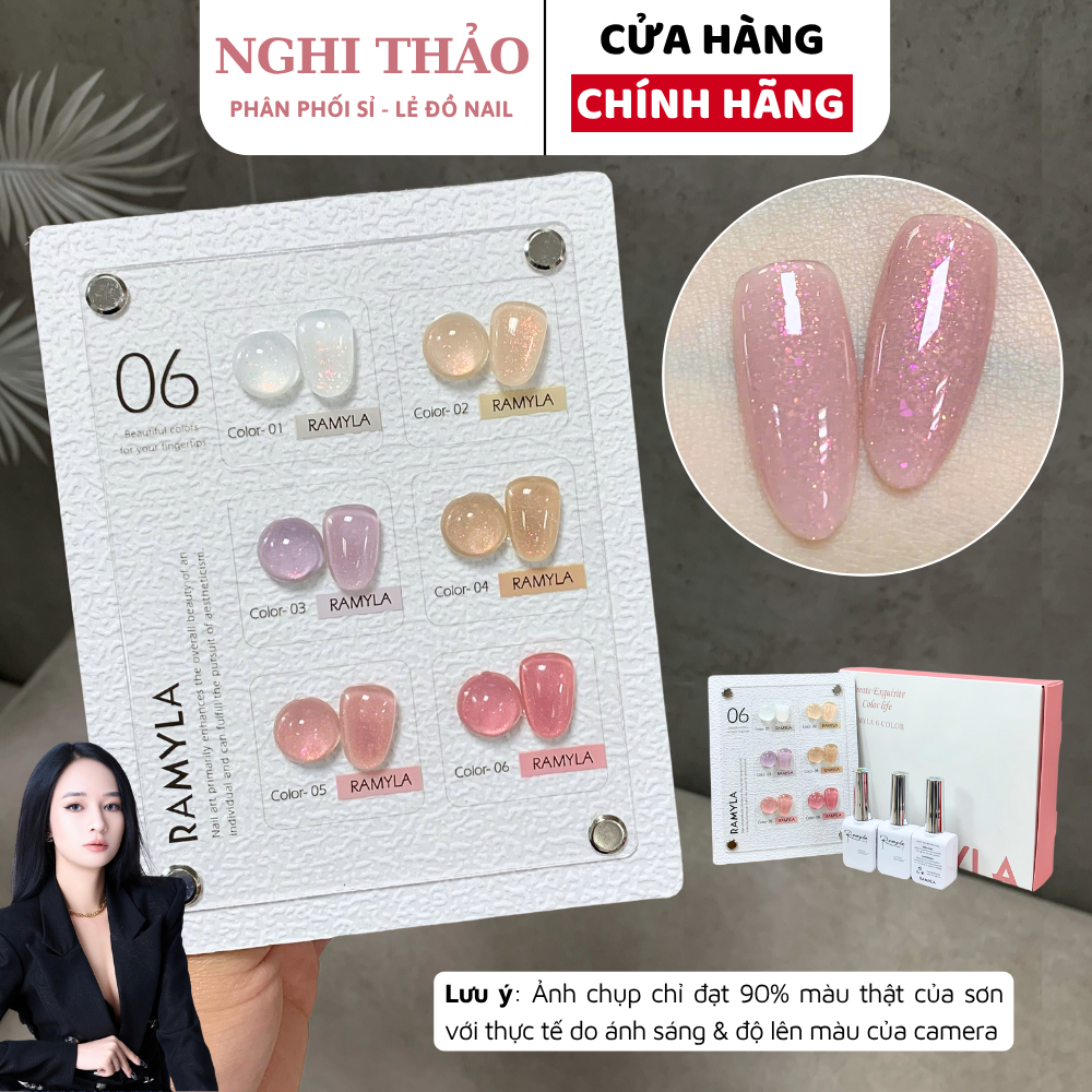 Set sơn gel thạch nhũ khổng tước RAMYLA 6 màu Nghi Thảo Nails | Shopee ...