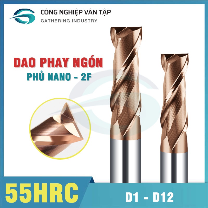 [D0.1 đến D7] 2F 55HRC Dao phay ngón 2 lưỡi chuyên gia công thép, dao ngón nhỏ | Shopee Việt Nam