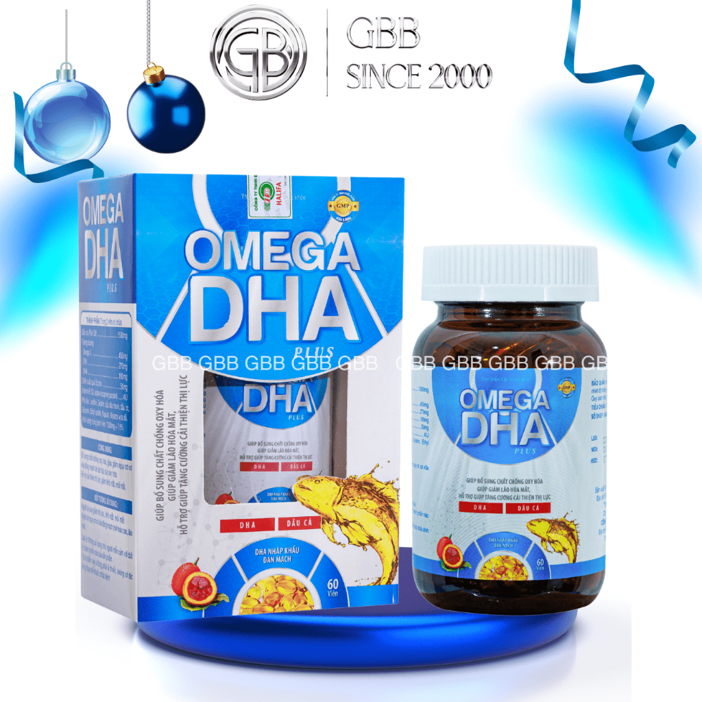 Viên uống Omega DHA hỗ trợ bổ mắt, bổ não, tốt cho tim mạch (1H/60v ...