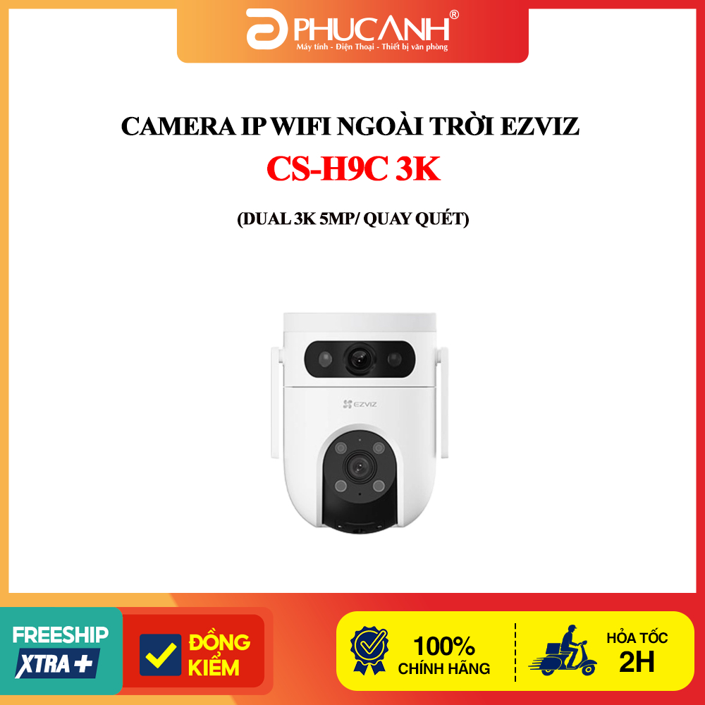 Camera ip wifi ngoài trời EZVIZ CS-H9C 3K (Dual 3K 5MP/ Quay quét ...