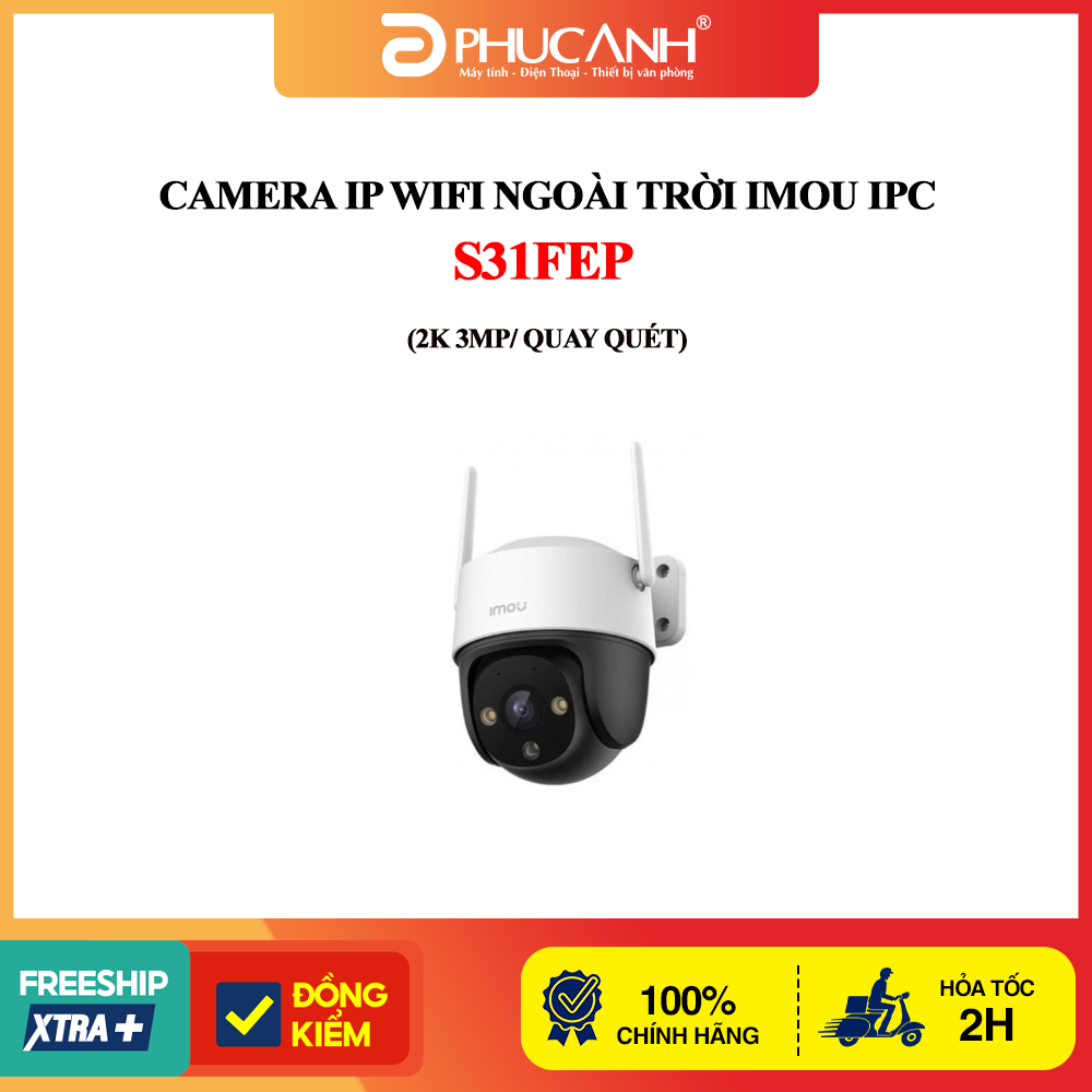 Camera ip wifi ngoài trời imou IPC S31FEP (2K 3MP/ Quay quét) | Shopee ...