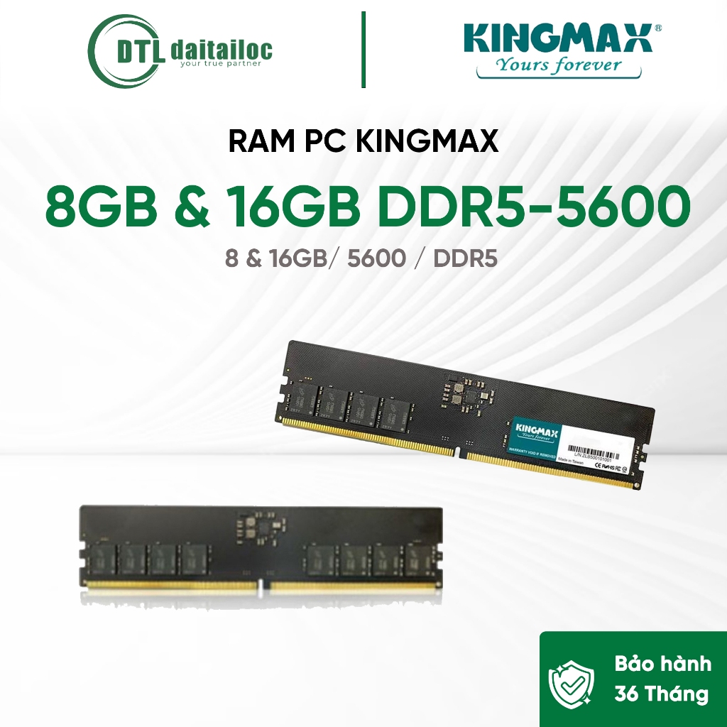 Ram PC Kingmax 8GB và 16gb DDR5-5600 | Chính Hãng | Bảo Hành 36 tháng | Shopee Việt Nam