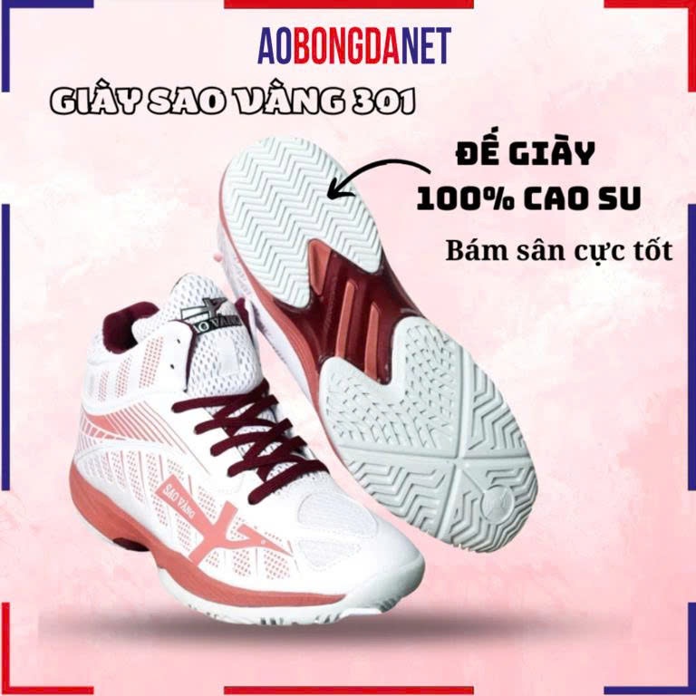 Giày Sao Vàng 301 Chính Hãng, Giày Bóng Chuyền Cao Cấp Cao Cổ Đế Cao Su ...