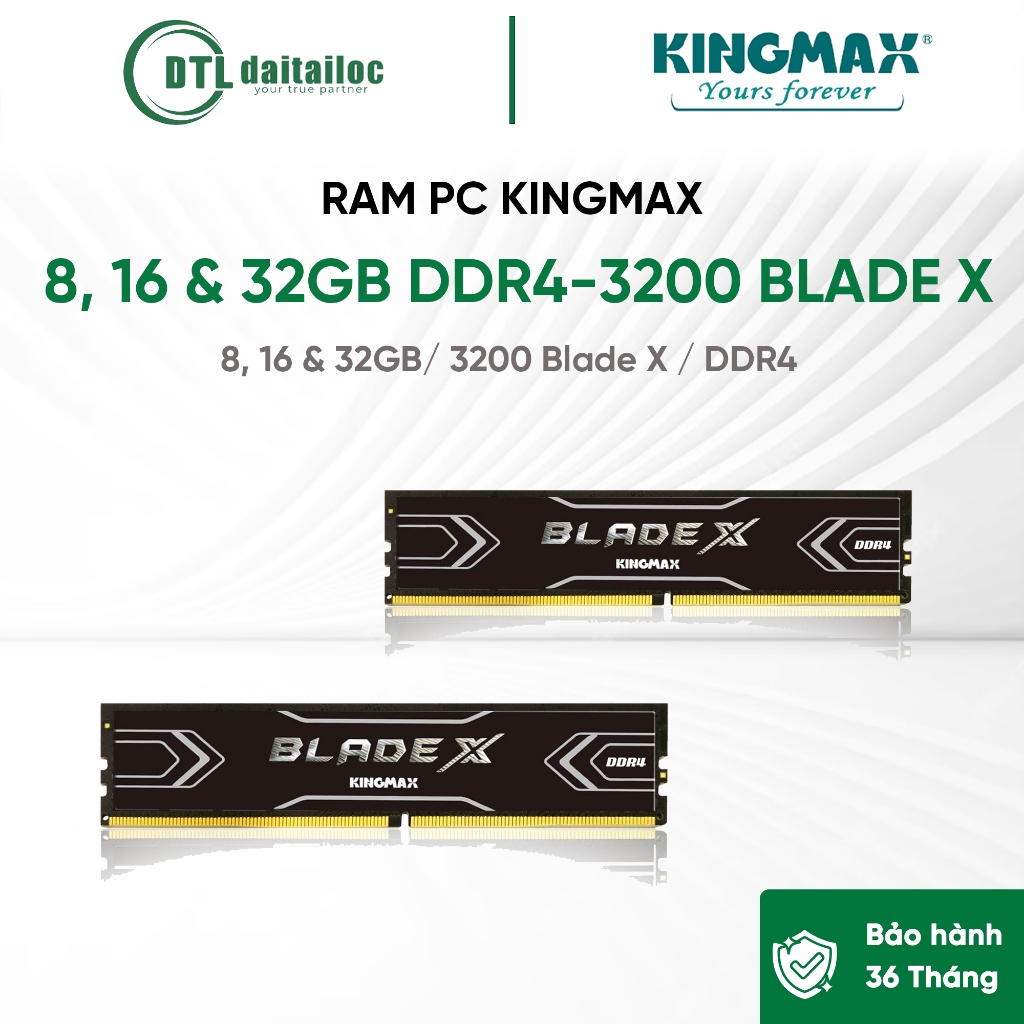 Ram PC Kingmax 8GB, 16GB & 32GB DDR4-3200 BLADE X | Chính Hãng | Bảo Hành 36 tháng | Shopee Việt Nam