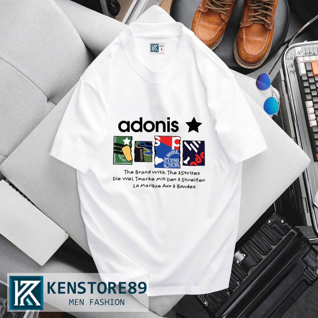 Áo Thun Nam Nữ Cổ Tròn Adonis BRANDS Phông Cotton Tay Ngắn Unisex Cá Tính Bigsize KENSTORE89 ...
