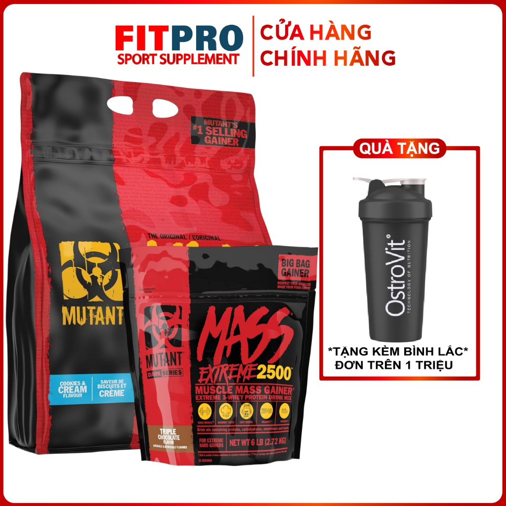 Mutant MASS EXTREME 2500 (6LBS,20LBS), Sữa Hỗ Trợ Tăng Cân Tăng Cơ, Bổ ...