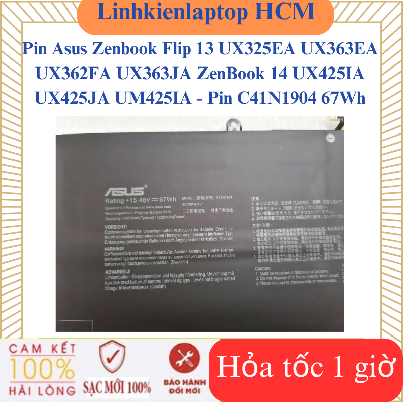 Pin Asus Zenbook Flip 13 UX325EA UX363EA UX362FA UX363JA ZenBook 14 ...
