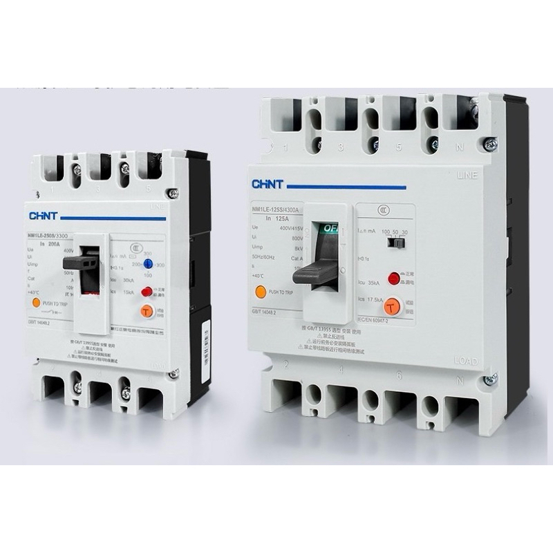 [CHÍNH HÃNG]Aptomat Chống giật chống rò CHINT 3 pha NM1LE-125S/4300 4P 100A 125A 250A | Shopee ...