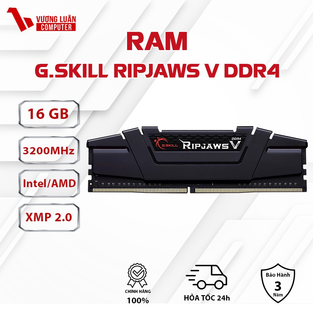 Ram máy tính Gskill Ripjaws V 16GVK DDR4 3200 MHz Chính Hãng FullVAT ...