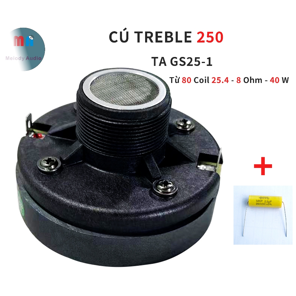 (GIÁ DÙNG THỬ)CÚ TREBLE 250. LOA TREBLE 250. KHỐI COIL 25.4 TỪ 80 CÔNG ...