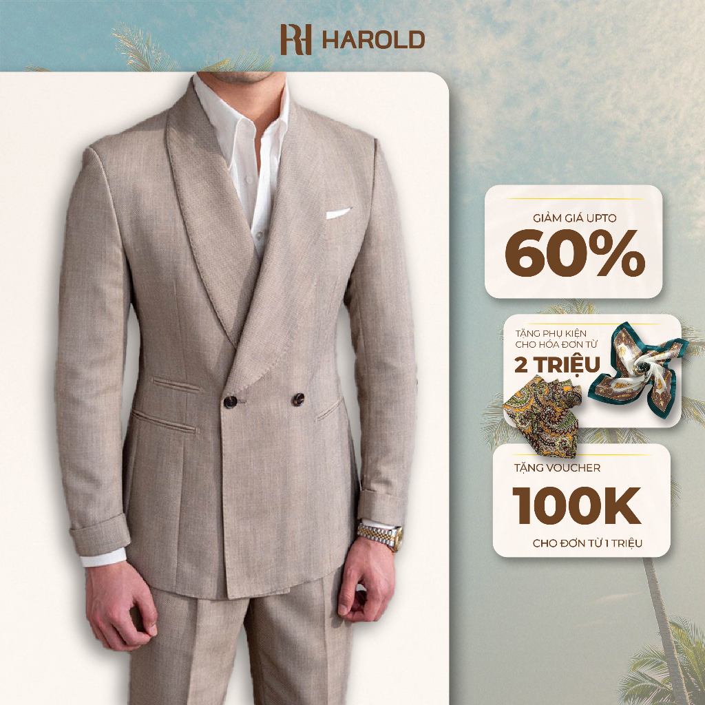 Bộ Suit Nam Cao Cấp Harold Gregory Shawl Lapel (Jacket + Quần) Bộ Vest ...
