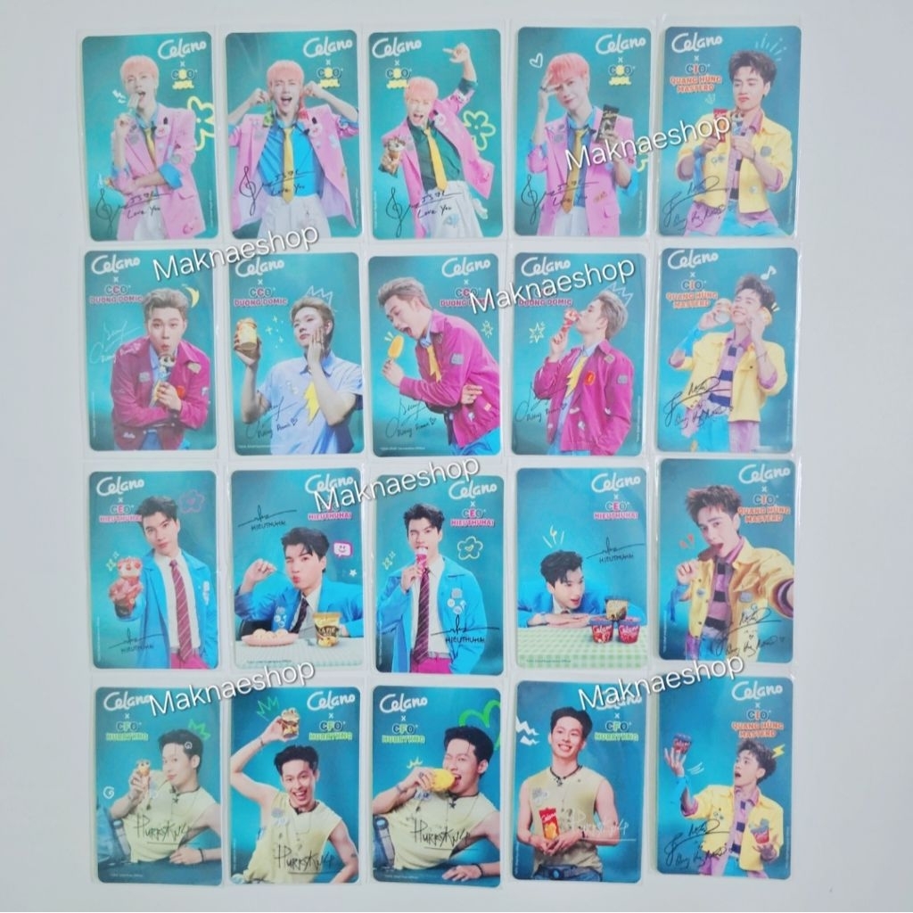 THẺ CARD KEM CELANO FULL SET CARD HIEUTHUHAI DƯƠNG DOMIC QUANG HÙNG ...