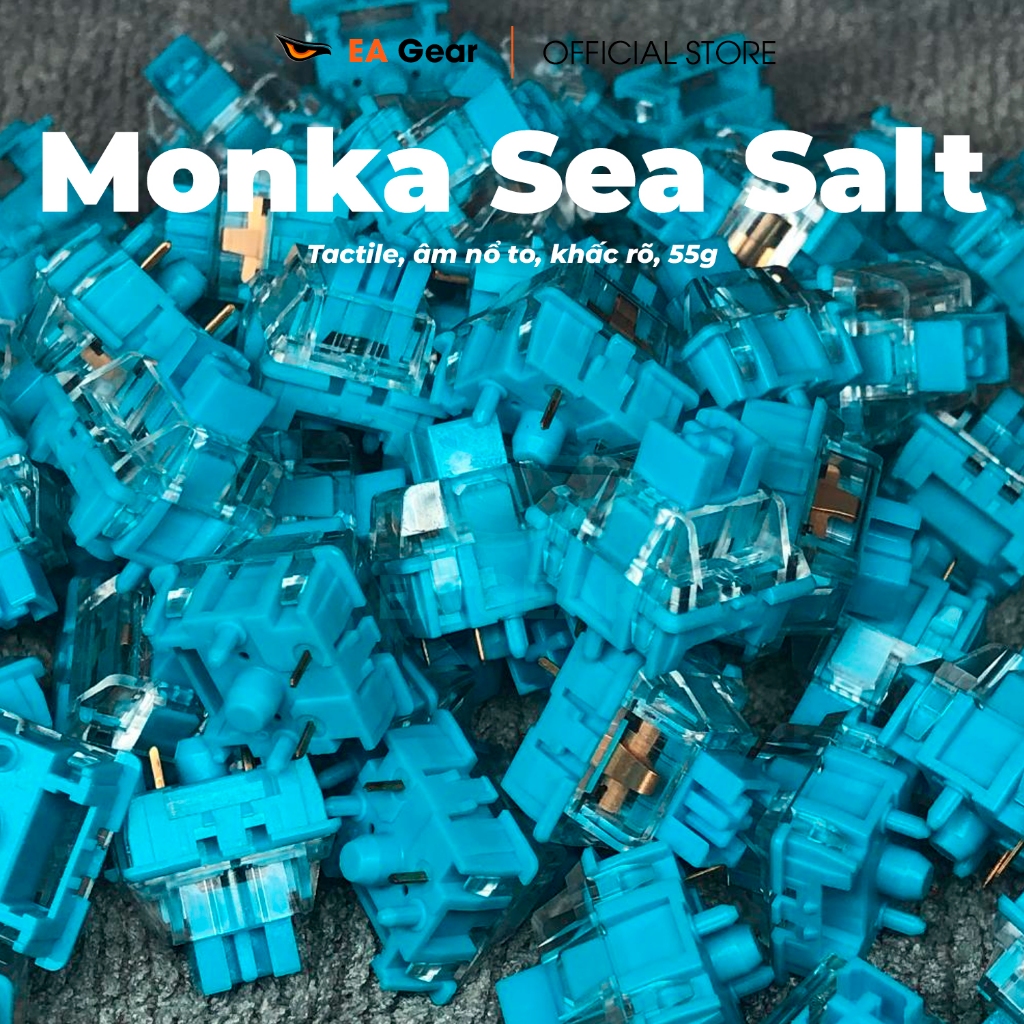 Switch Monka Sea Salt Âm Nổ Tactile Khấc Rõ Cho Bàn Phím Cơ - EA Gear ...