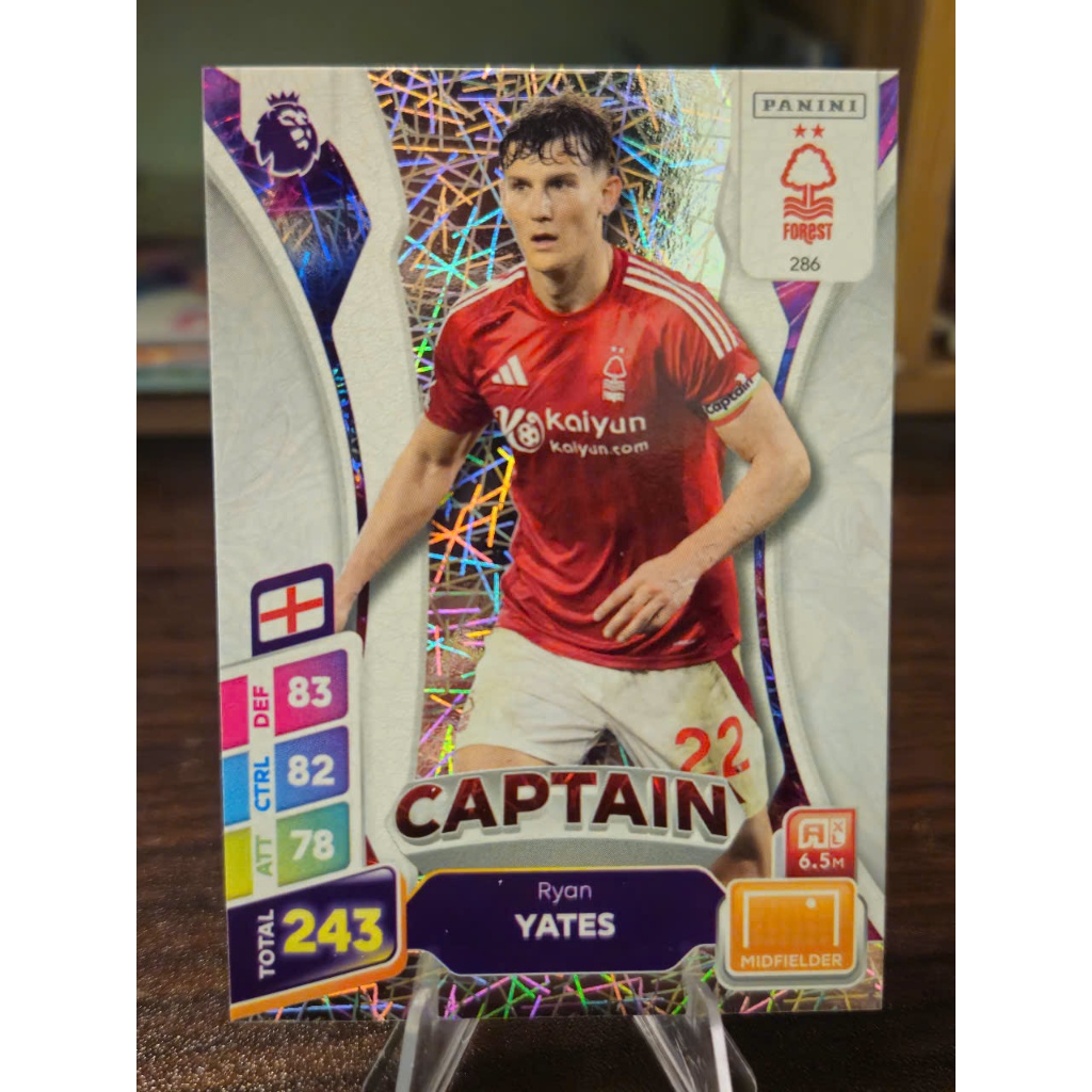 Thẻ CAPTAIN Ryan Yates Panini Plus Premier League 2024/2025 (Nottingham ...
