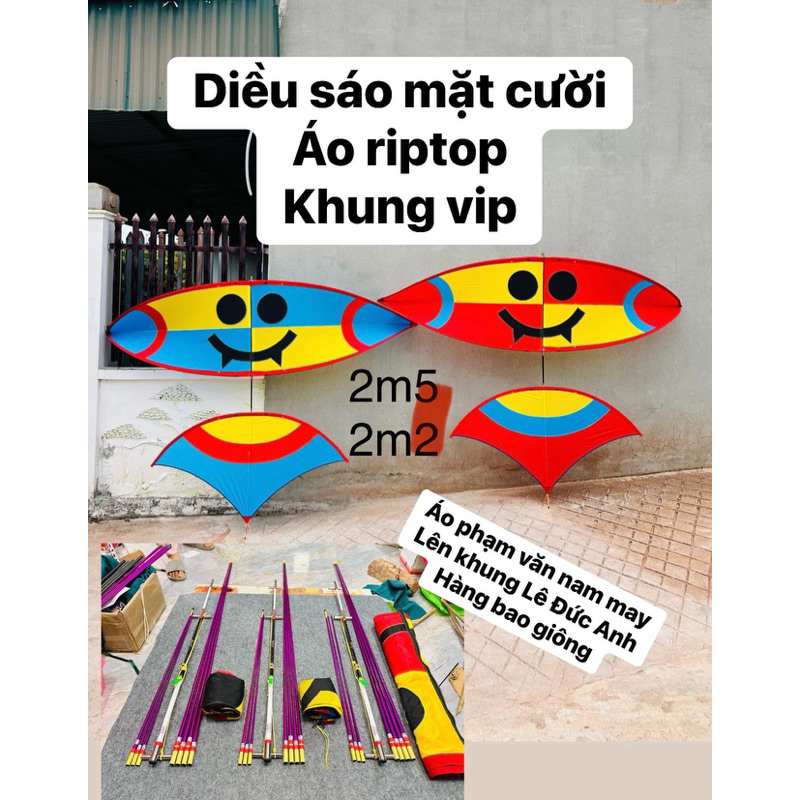 diều hoàn thiện sẵn pas inox 2m2-2m5-3m (áo riptop) | Shopee Việt Nam