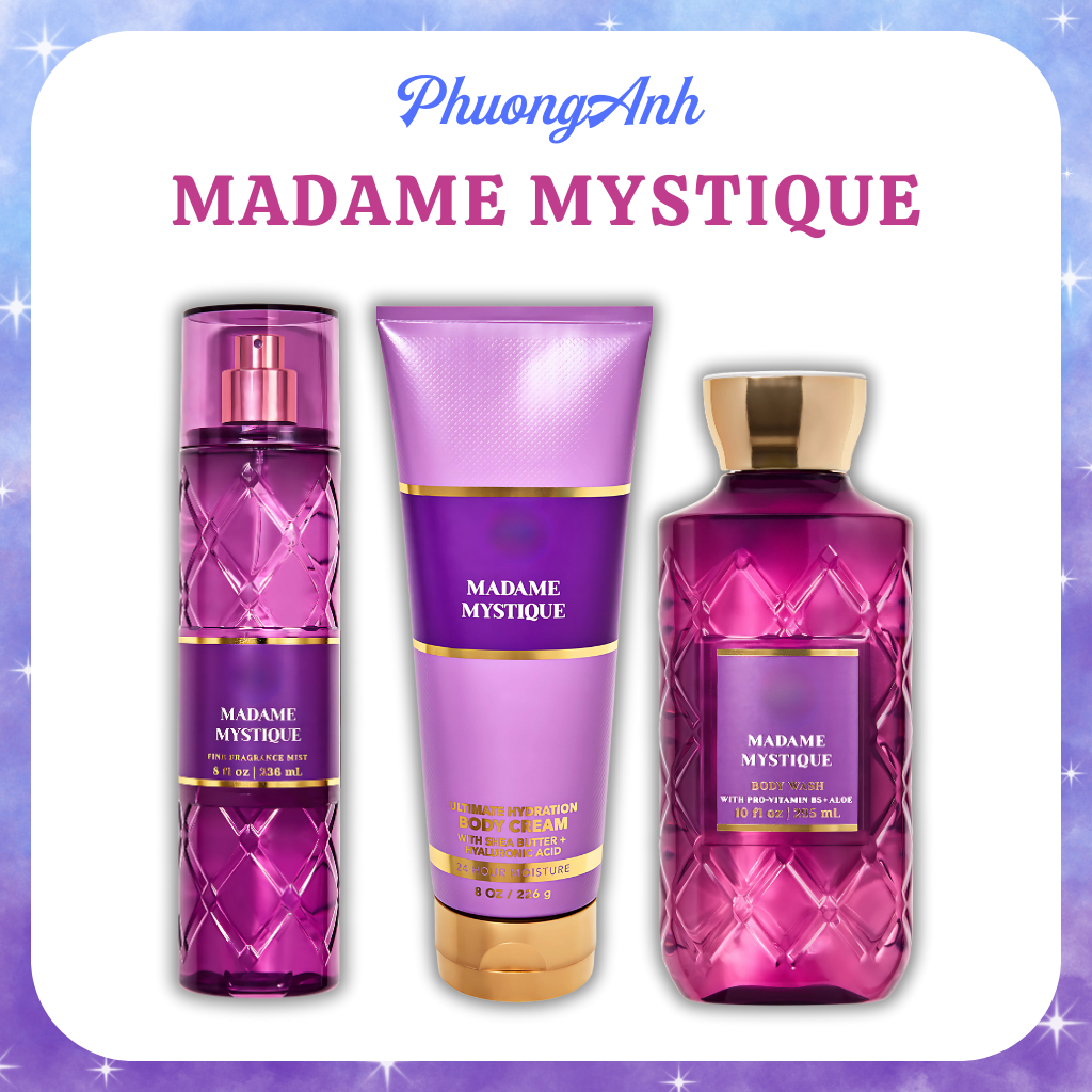 MADAME MYSTIQUE - Bộ Sản Phẩm Xịt Thơm Body Mist Body Cream Sữa Tắm ...