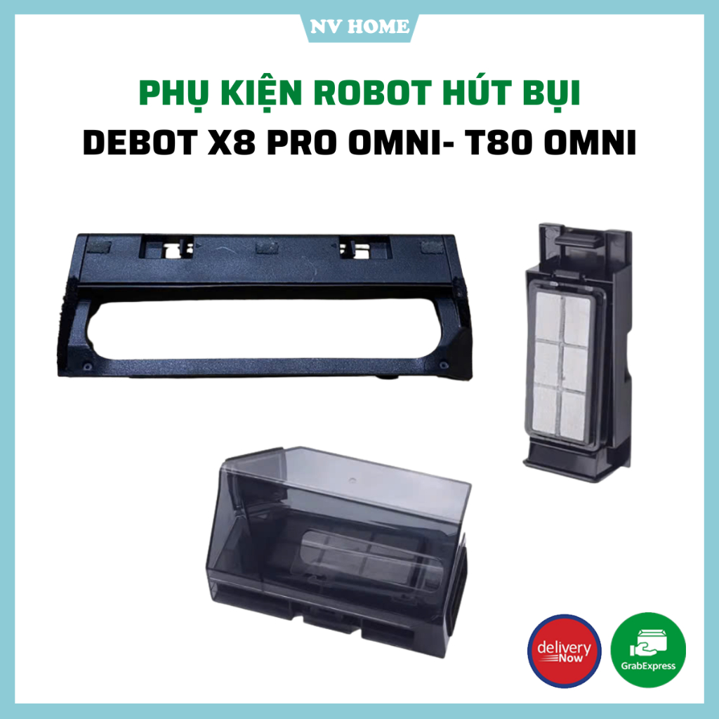 Phụ kiện thay thế robot hút bụi Debot X8 Pro Omni, T80 Omni hộp bụi ...