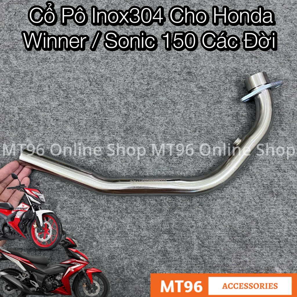 Cổ Pô Inox 304 Cho Xe Honda Winner Sonic Các Đời Cứng Cáp Không Gỉ Sét ...