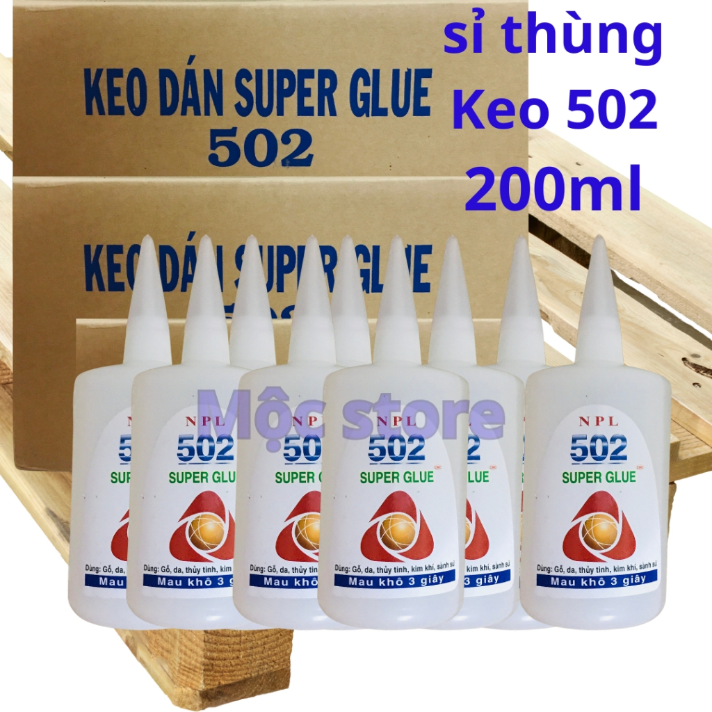 Sỉ thùng keo 502 200ml, chuyên dùng dán gỗ, dán sành sứ thủy tinh, thủy sinh, lồng chim keo con ...