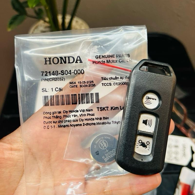 Pin Chìa Khoá Điều Khiển Smartkey CR2032 Honda Remote SH, VISION ...