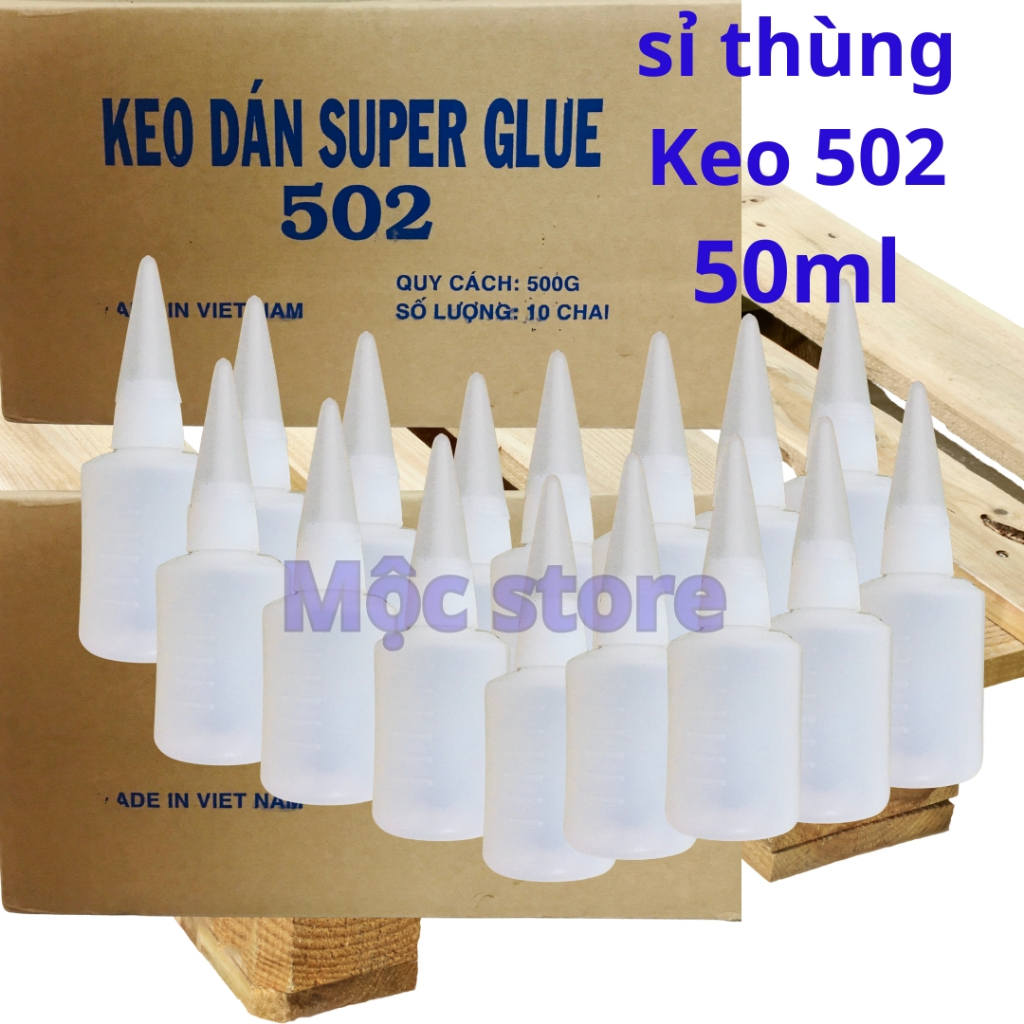 Sỉ thùng keo 502 50ml, chuyên dùng dán gỗ, dán sành sứ thủy tinh, thủy sinh, lồng chim keo con ...