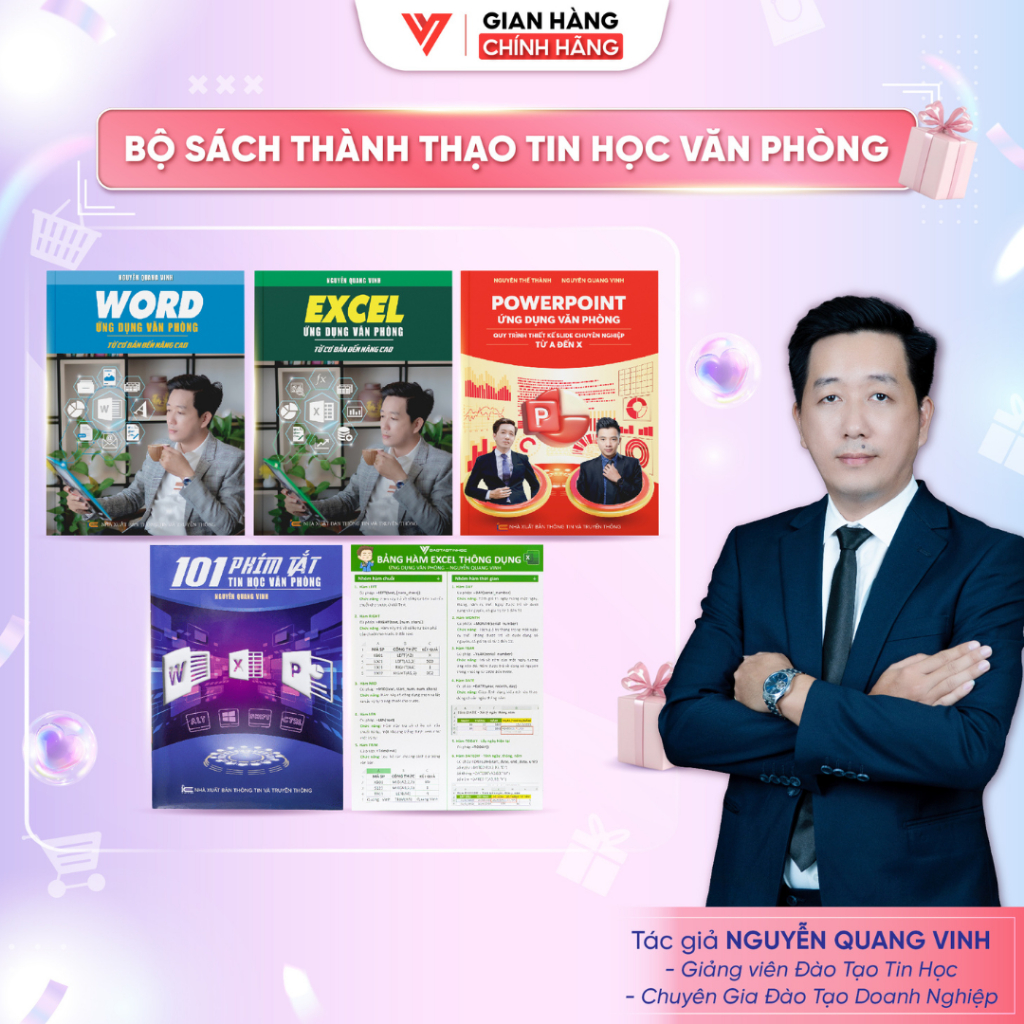 Bộ 5 Sách Word - Excel - PowerPoint - 101 Phím Tắt - Bảng Hàm Excel ...